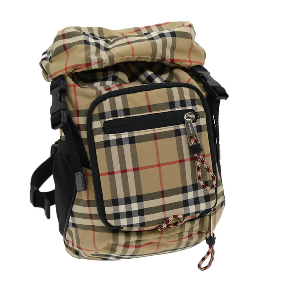 Burberry | Bags | Burberry Nova Check Backpack Beige Black Auth 3903a ...